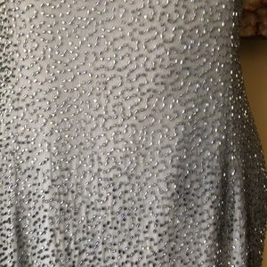 Basix Ii | Dresses | Basix Ii Silk Beaded Evening Gown With Silk Scarf ...